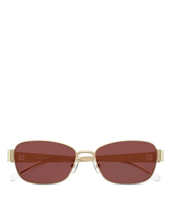 Tory Burch Rectangular Sunglasses, 55mm - Dark Violet