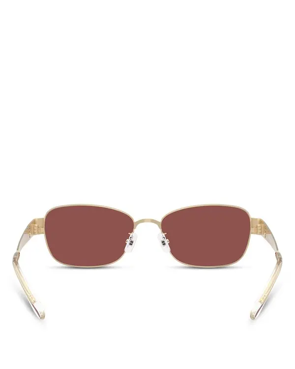 Tory Burch Rectangular Sunglasses, 55mm - Dark Violet