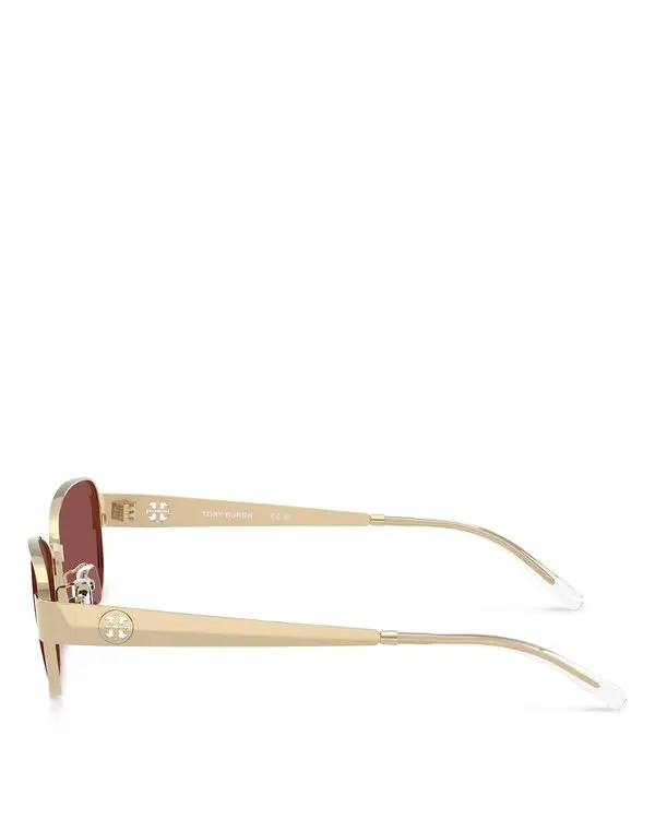 Tory Burch Rectangular Sunglasses, 55mm - Dark Violet