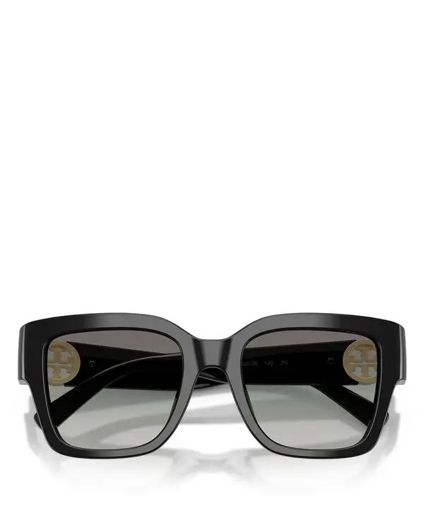 Tory Burch Square Sunglasses, 52mm - Black