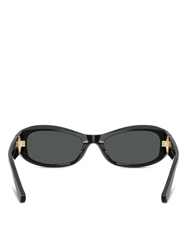 Tory Burch Rectangular Sunglasses, 55mm - Black