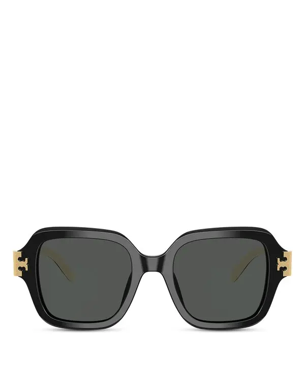 Tory Burch Square Sunglasses, 51mm - Black