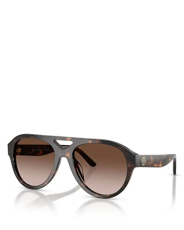 Tory Burch Aviator Sunglasses, 55mm