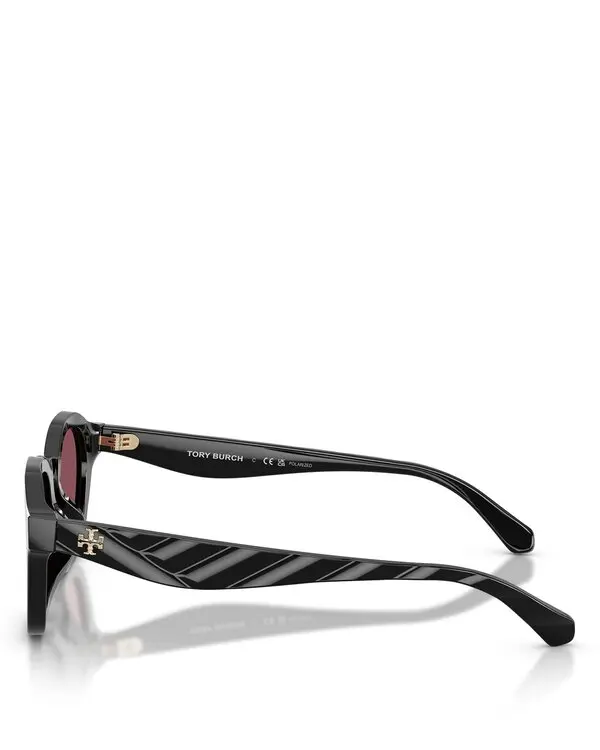 Tory Burch Round Frame Sunglasses - Black