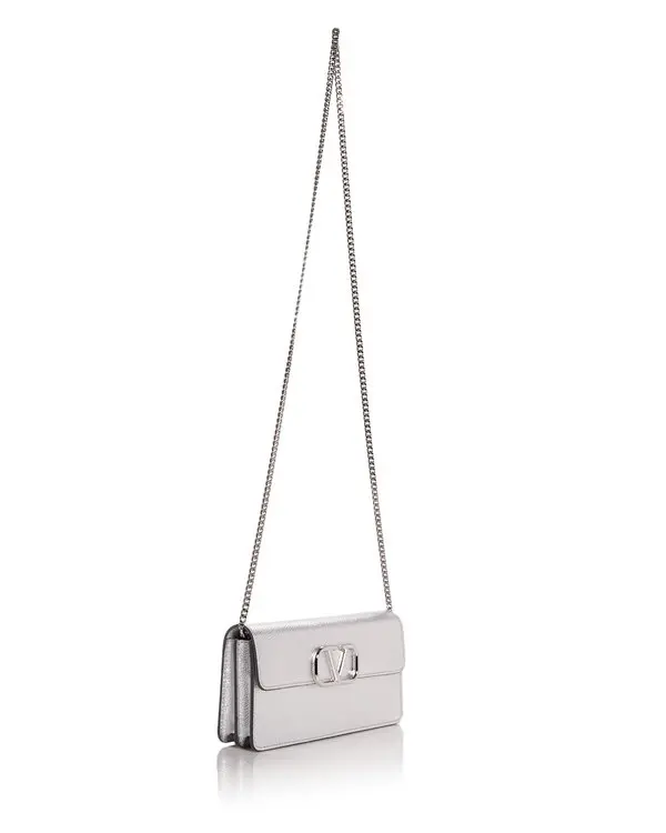 Valentino Garavani Vlogo Leather Wallet On Chain
