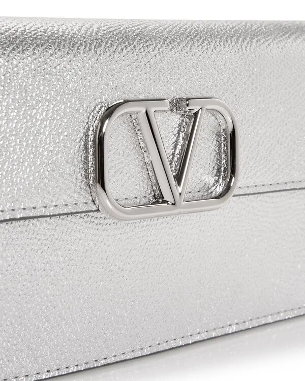 Valentino Garavani Vlogo Leather Wallet On Chain