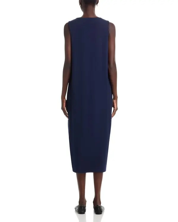Eileen Fisher Stretch Jersey Knit Oval Dress - Ink