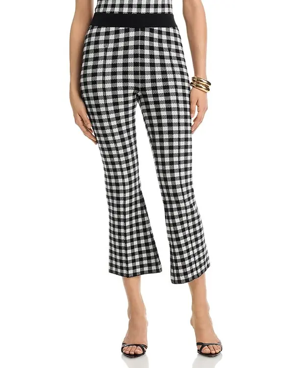 Aqua Gingham Knit Pants Exclusive - Black/white