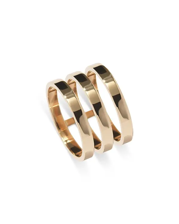 REPOSSI 18k Berbere Triple Row Ring - Rose Gold