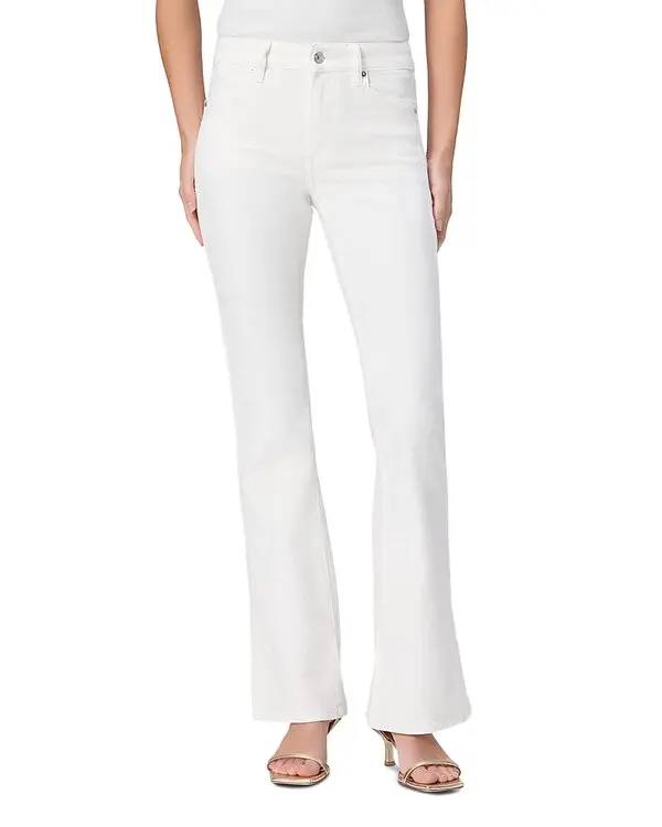 Paige Laurel Canyon High Rise Bootcut Pants - Tonal Ecru