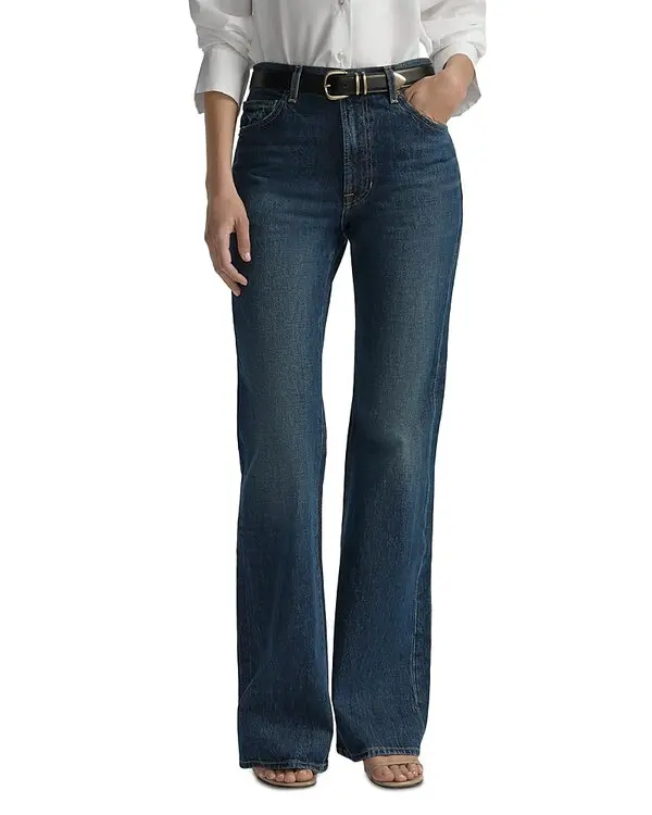 A.L.C. The 347 High Rise Flare Jeans - Dark Classic Blue