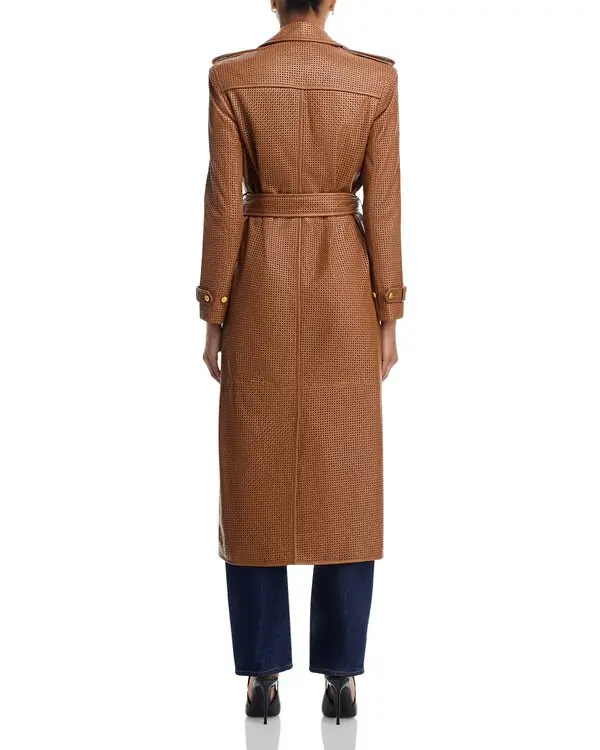 L'Agence Baylee Leather Trench Coat