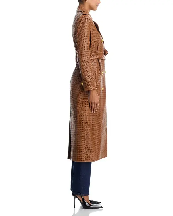 L'Agence Baylee Leather Trench Coat