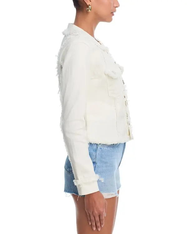 L'Agence Yarin Collarless Fray Jacket