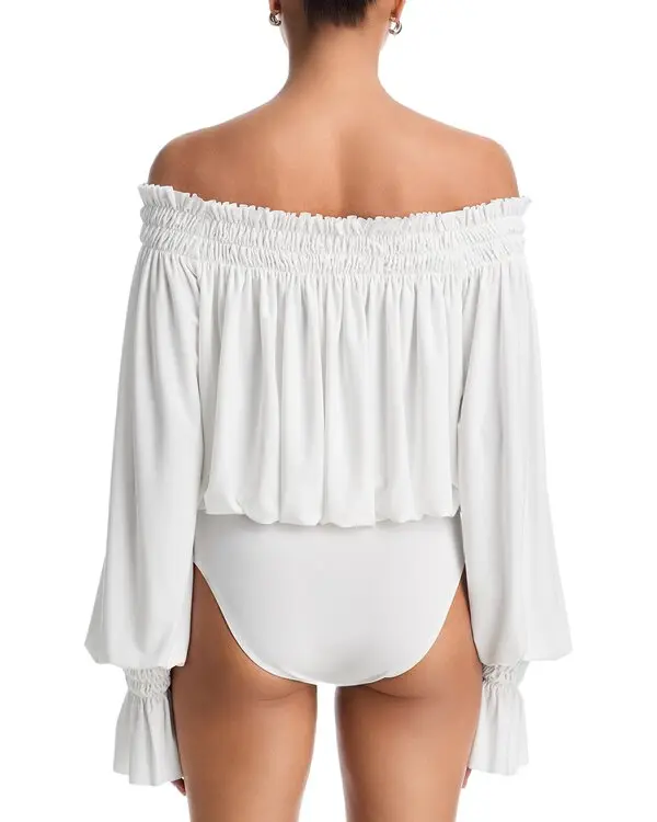 Norma Kamali Peasant Bodysuit