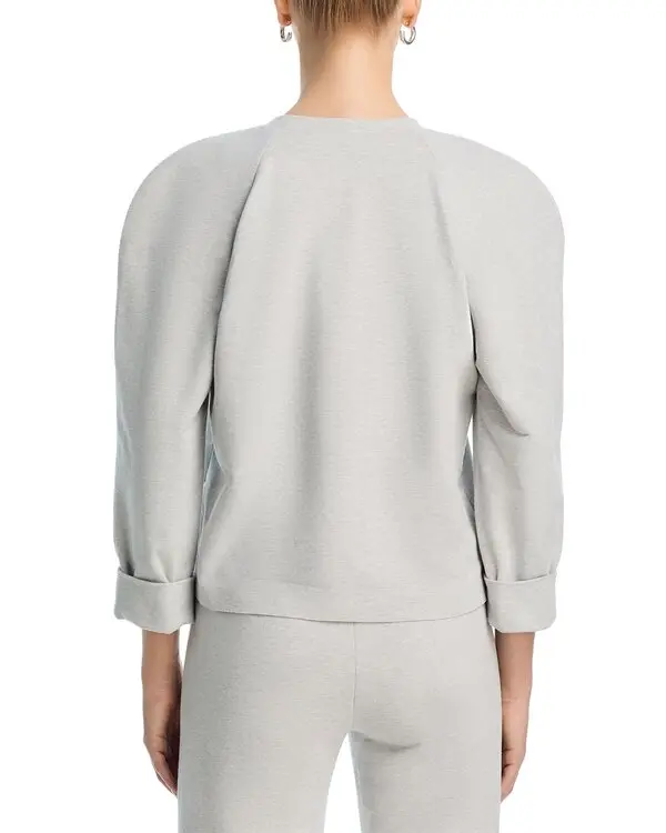 Norma Kamali Bomber 1980s Sweatshirt - Light Heather Grey
