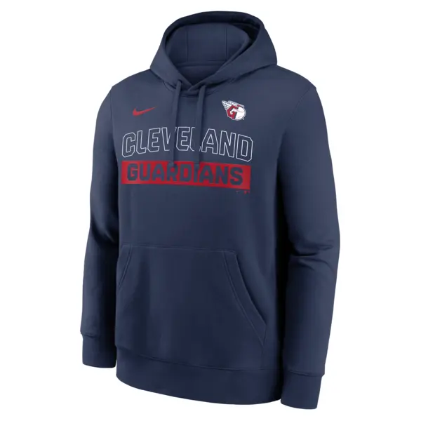 Nike Cleveland Guardians Club Mlb Pullover Hoodie - Blue