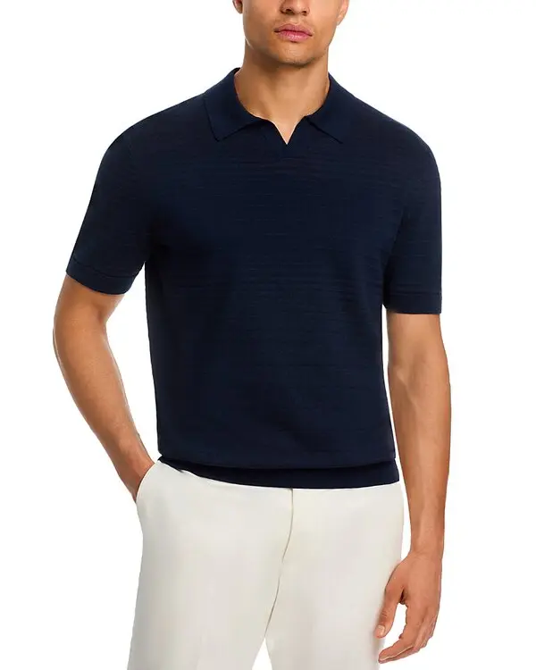Bloomingdale'S Tonal Stripe Johnny Collar Polo - True Navy