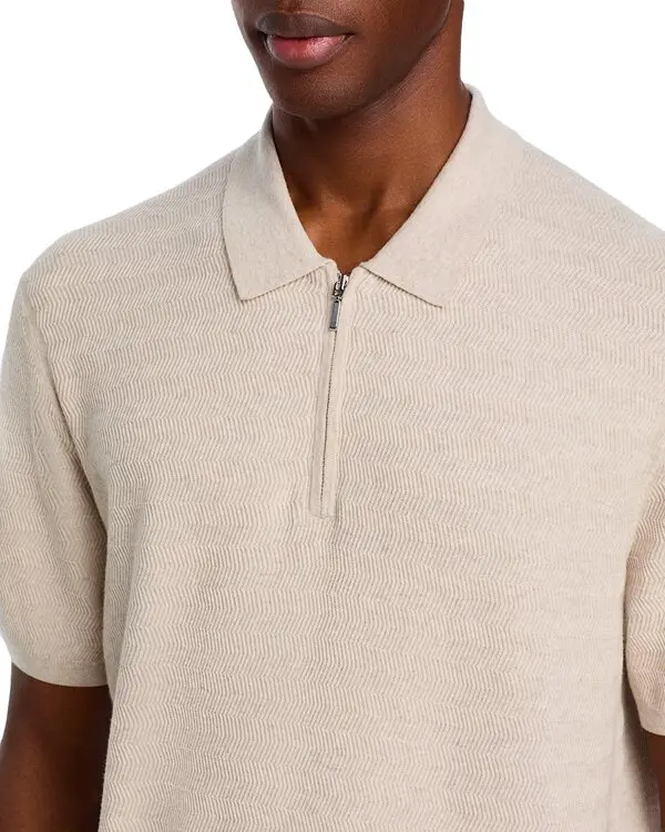 Bloomingdale'S Chevron Quarter-zip Sweater Polo