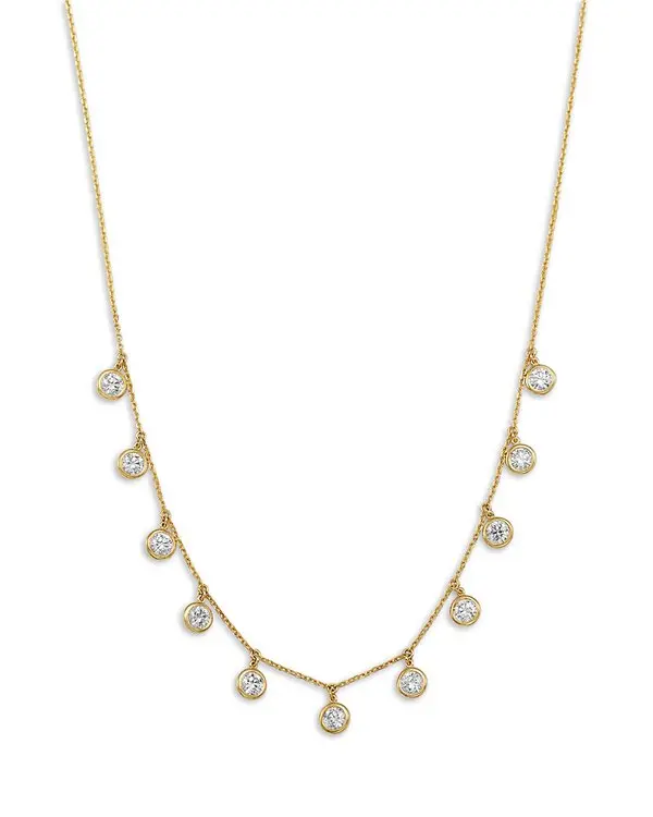 Bloomingdale'S Diamond Station Droplet Collar Necklace, 2.25 Tcw - Gold