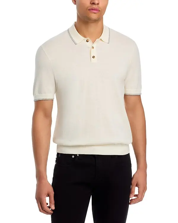 Bloomingdale'S Tipped Sweater Polo - Neutral
