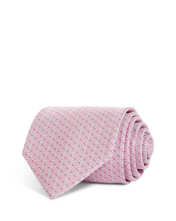 FERRAGAMO Gancini Link Neck Tie - F. Rosa