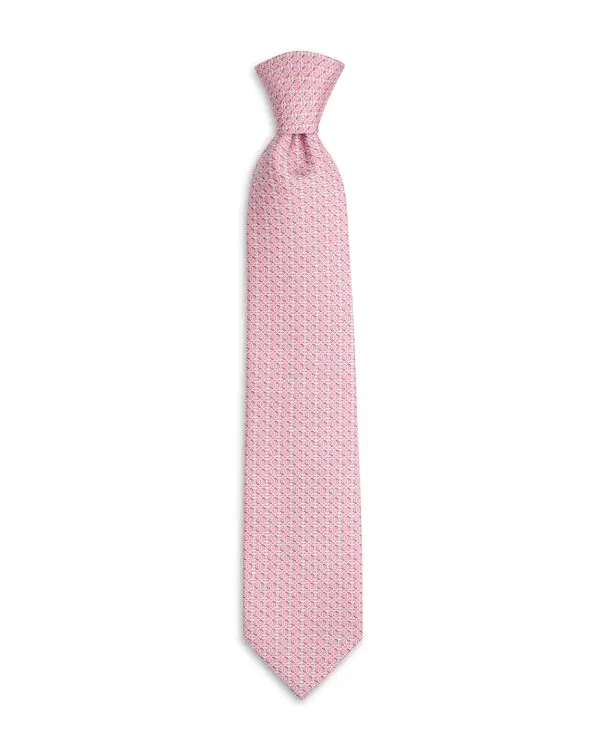 FERRAGAMO Gancini Link Neck Tie - F. Rosa