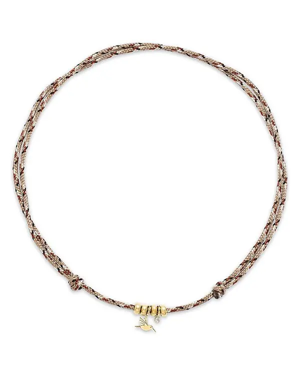 Zoe Chicco 14k Yellow Diamond & Hummingbird Necklace - Gold