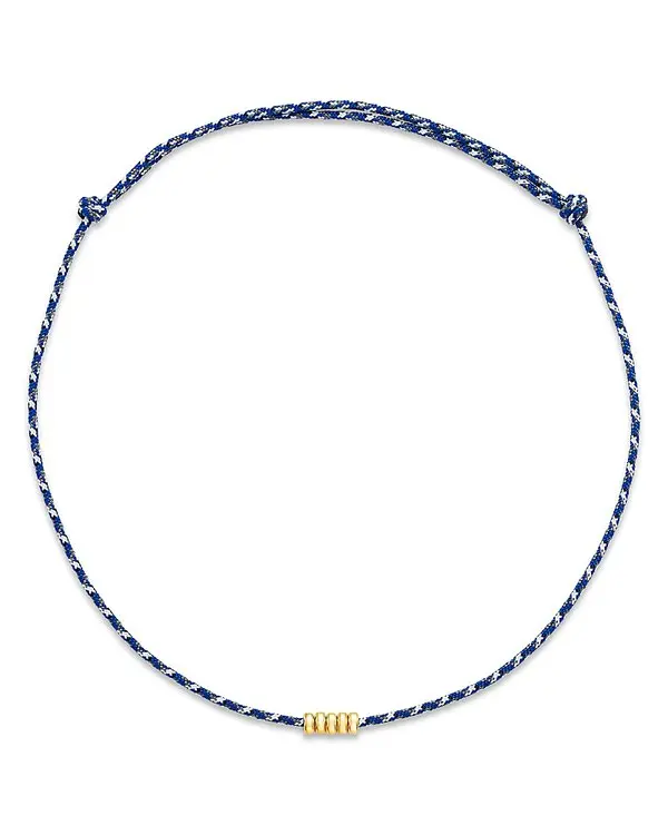Zoe Chicco 14k Yellow Paracord Rondelle Slider Necklace, 12 - Gold
