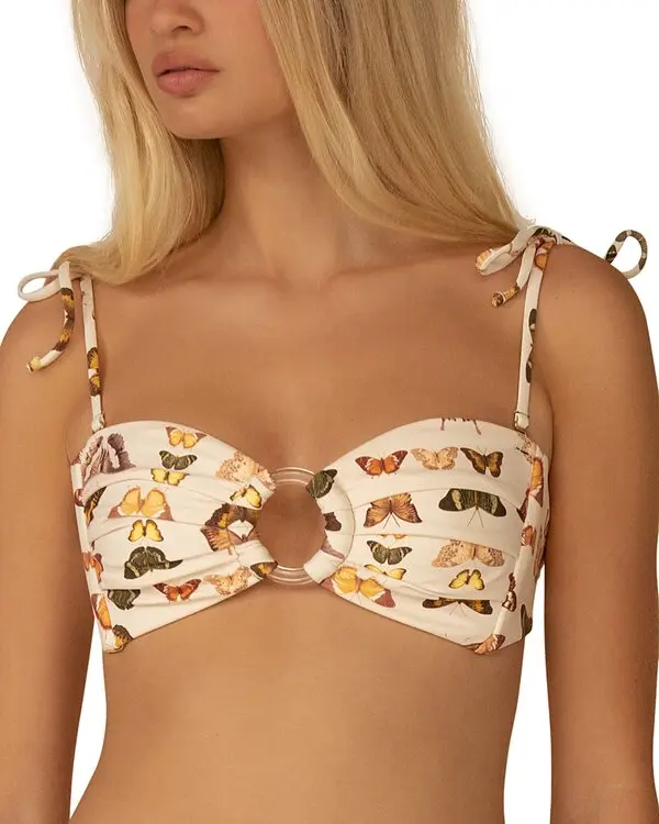 MONTCE Tori Ties Bandeau Bikini Top - Monarch