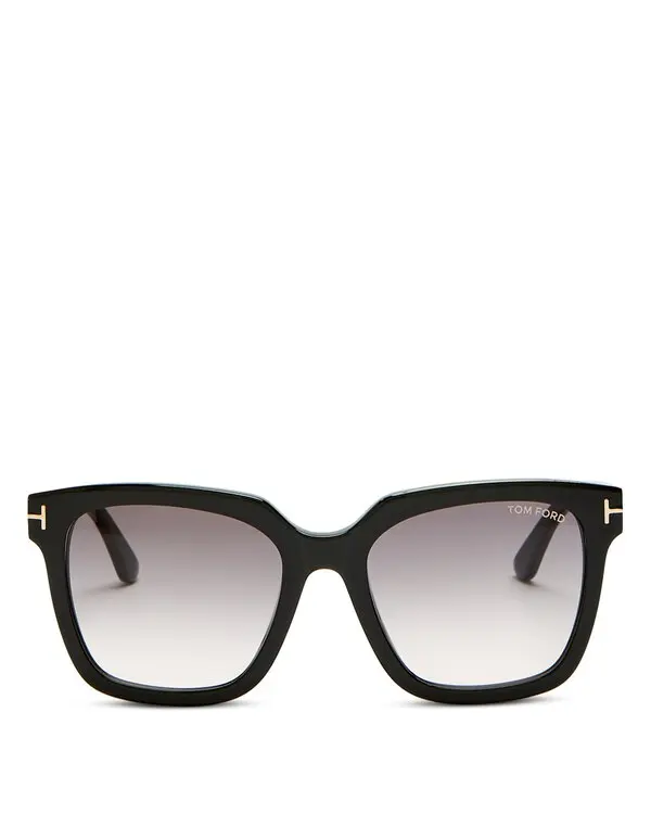 TOM FORD Selby Square Sunglasses, 55mm - Black