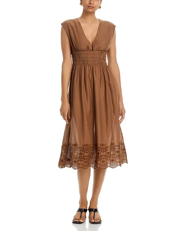 Rails Roxanne Embroidered Hem Dress - Espresso
