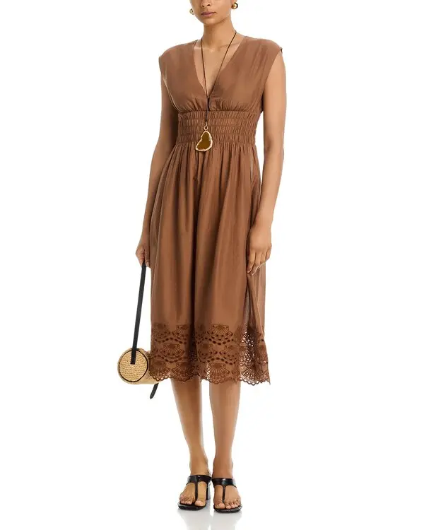 Rails Roxanne Embroidered Hem Dress - Espresso