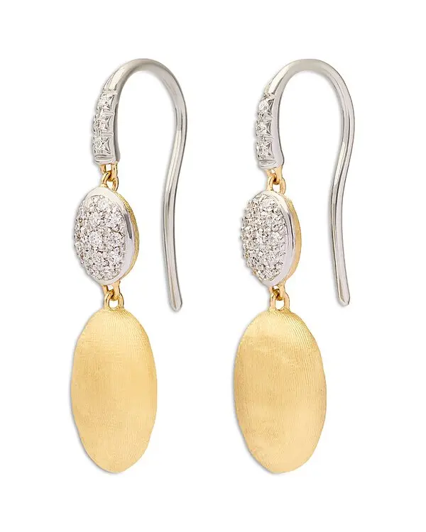 Marco Bicego 18k Gold Diamond Siviglia Drop Earrings - White/gold