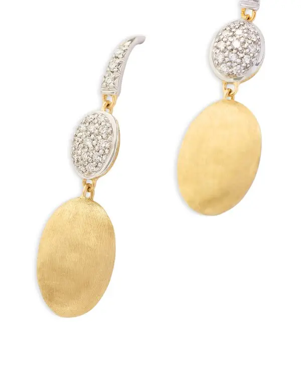 Marco Bicego 18k Gold Diamond Siviglia Drop Earrings - White/gold