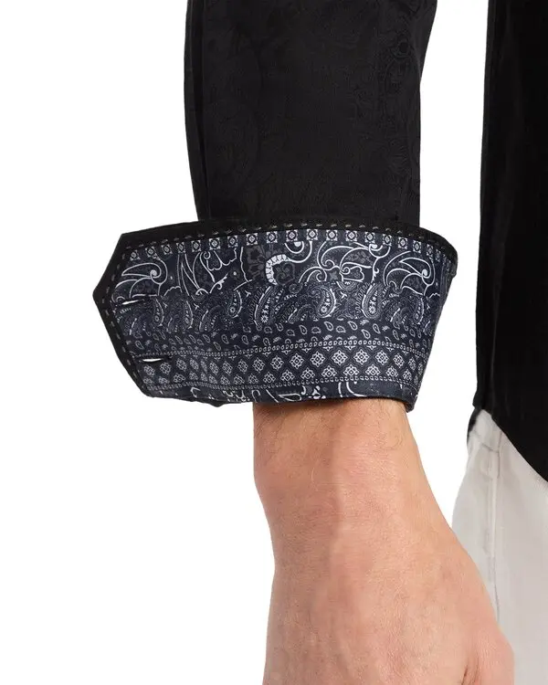 Robert Graham Hudson Long Sleeve Woven Shirt - Black