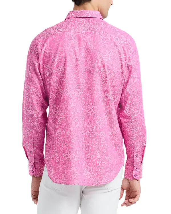 Robert Graham Hudson Long Sleeve Woven Shirt - Pink