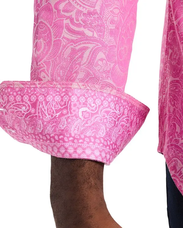 Robert Graham Hudson Long Sleeve Woven Shirt - Pink