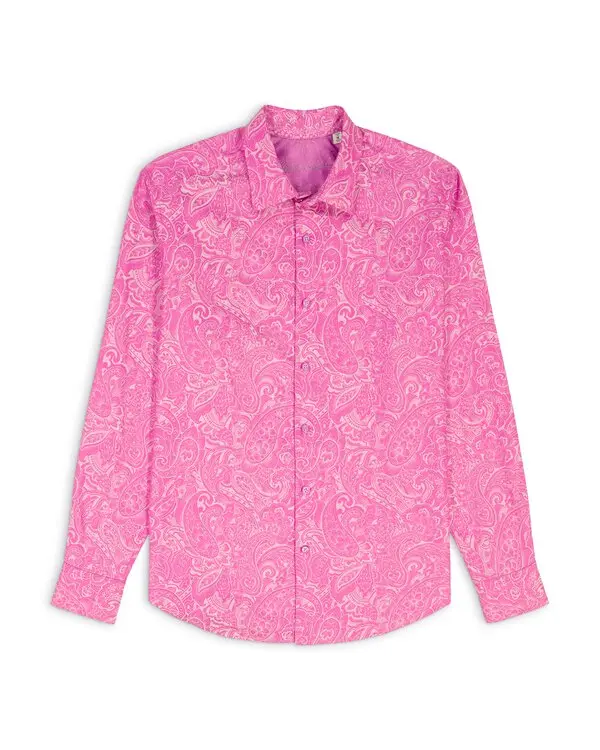Robert Graham Hudson Long Sleeve Woven Shirt - Pink