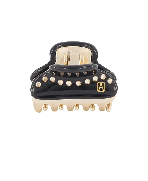 Alexandre De Paris Vendome Small Crystal Hair Claw Clip - Black