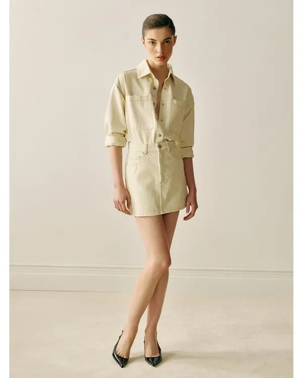 DL1961 Addison Overshirt Cotton - Ecru
