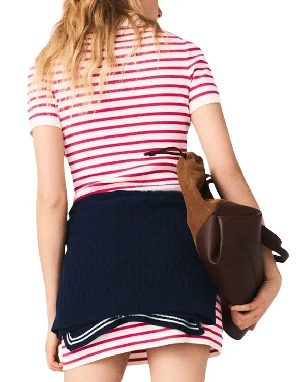 Maje Striped Polo Shirt Dress