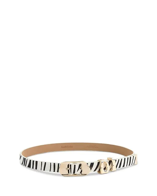 Ettika Calf Hair Belt - Zebra