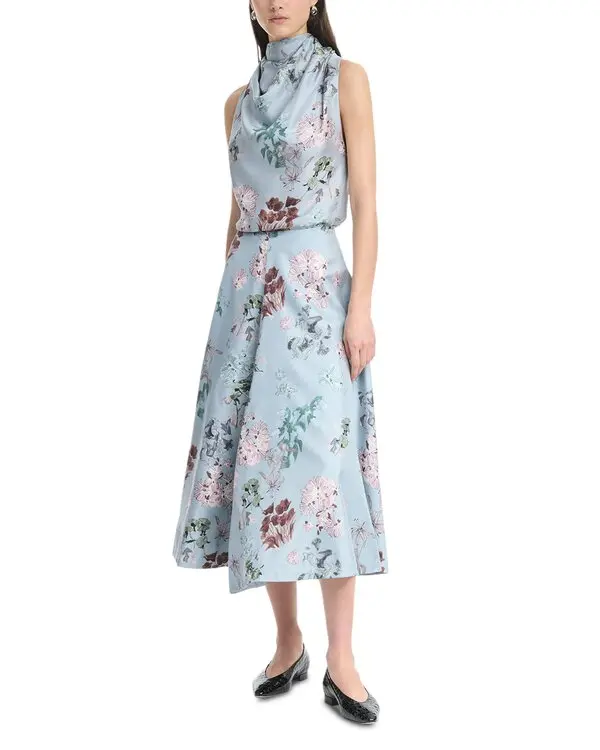 Altuzarra Varda Silk Skirt - Storm Flowers
