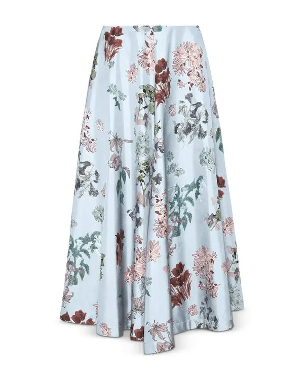 Altuzarra Varda Silk Skirt - Storm Flowers