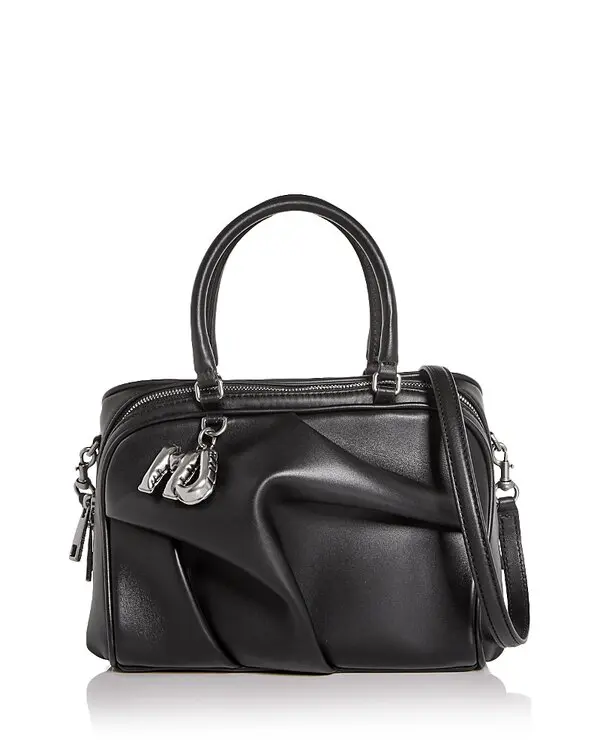 Marc Jacobs Small Wave Leather Top Handle Bag - Black