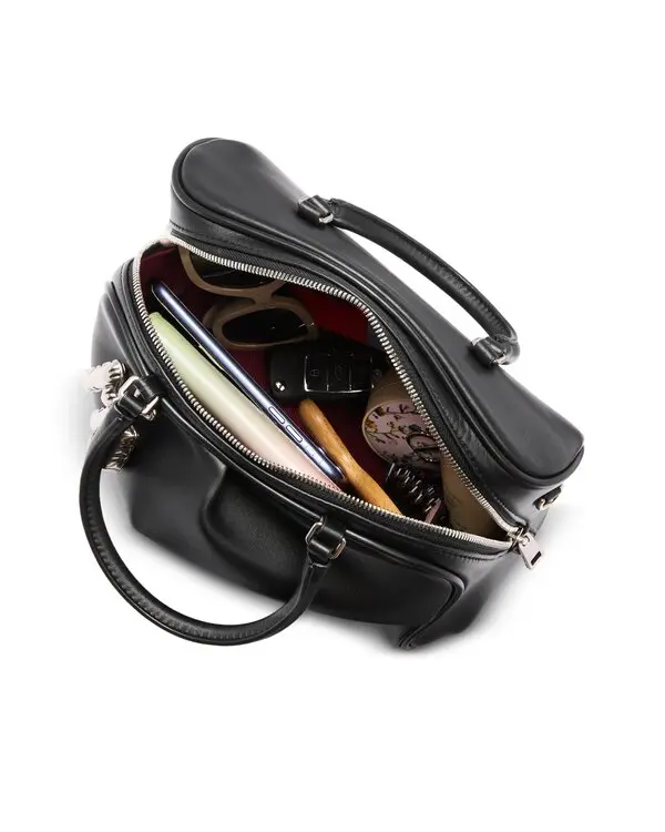 Marc Jacobs Small Wave Leather Top Handle Bag - Black