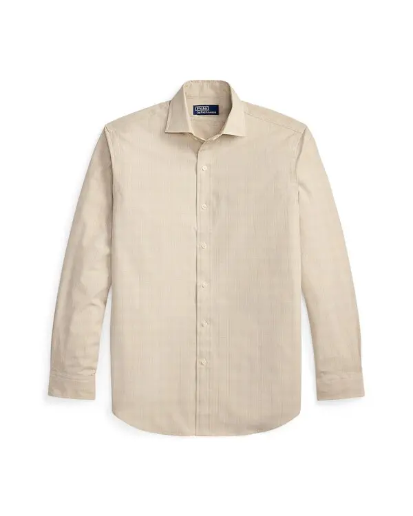 Polo Ralph Lauren Classic Fit Glen Plaid Poplin Shirt - Beige/white