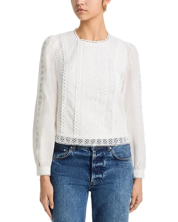 Aqua Embroidered Top