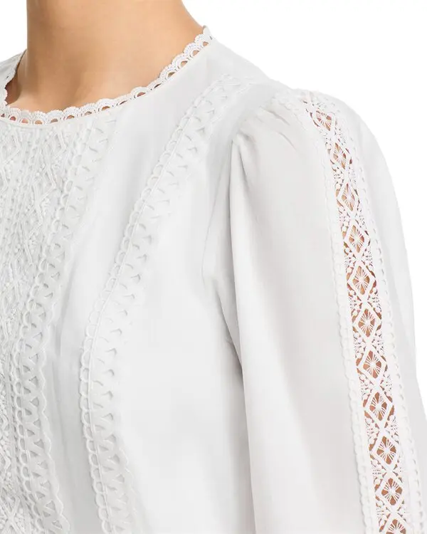 Aqua Embroidered Top